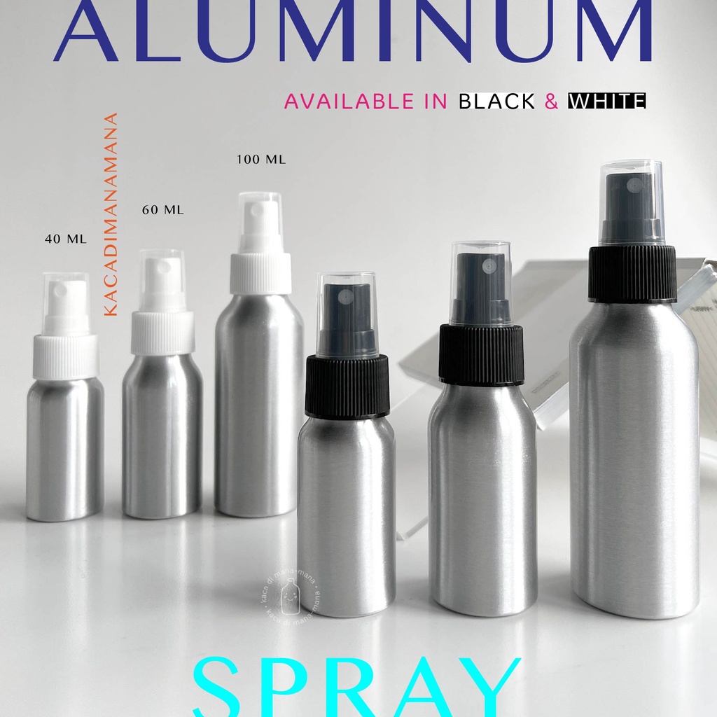 Jual Aluminium spray bottle - botol aluminium spray - parfum essential ...