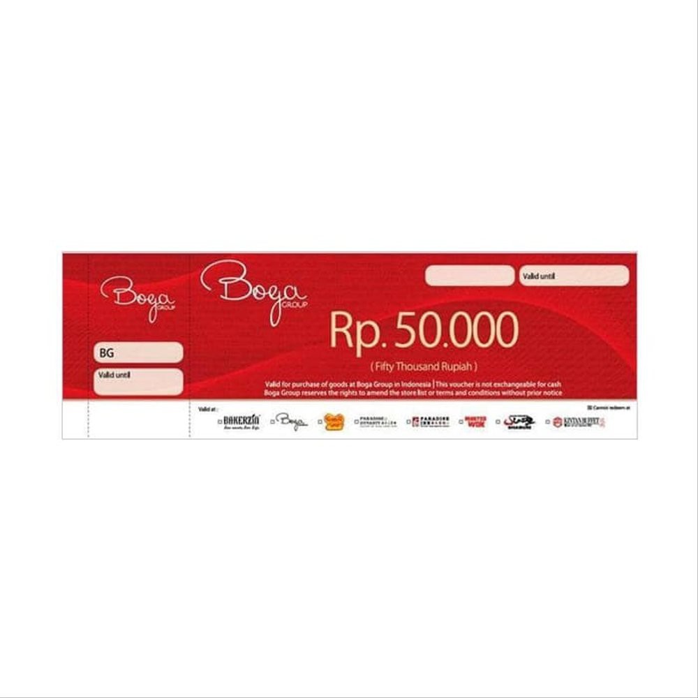 Jual Gift Voucher Boga Group (Voucher Fisik) | Shopee Indonesia