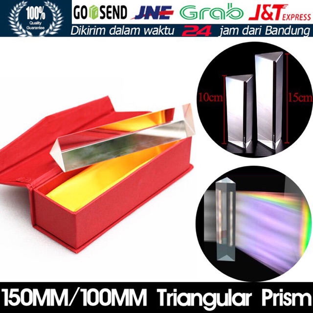 Jual 150MM/100MM Prisma Kaca Optik Prisma Segitiga Fotografi Kaca ...