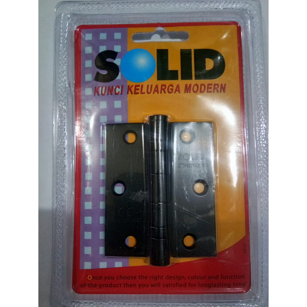 Jual SOLID - ENGSEL JENDELA/PINTU SOLID HITAM | Shopee Indonesia