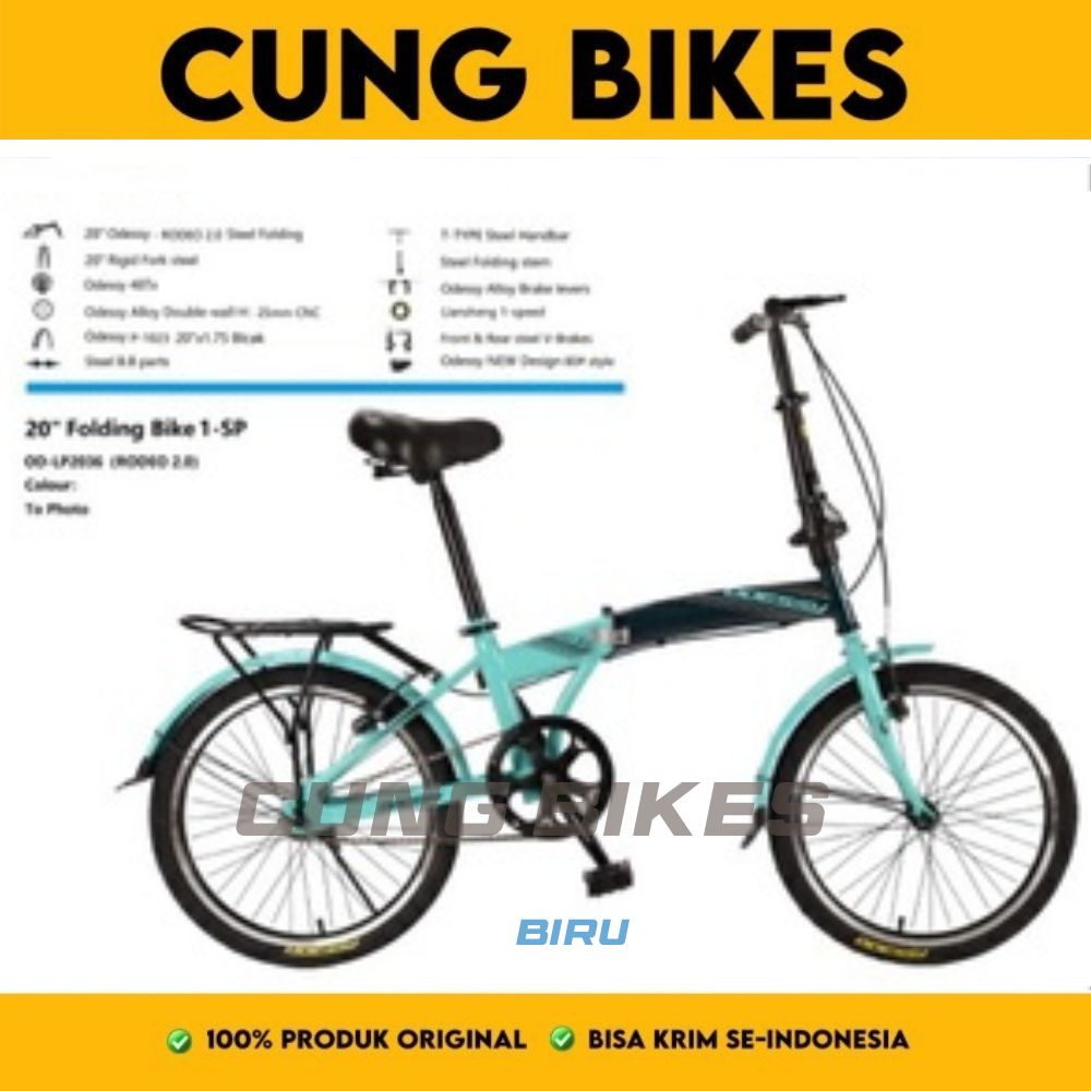 Jual Sepeda Lipat Anak Dan Dewasa Odessy Rodeo 20 Inch | Shopee Indonesia