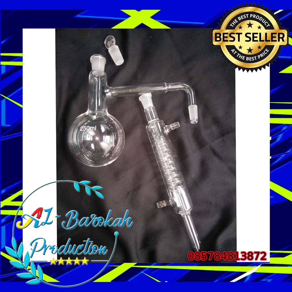 Jual Alat Destilasi 250ML dan 500ML Lengkap Dengan Kondensor Spiral ...