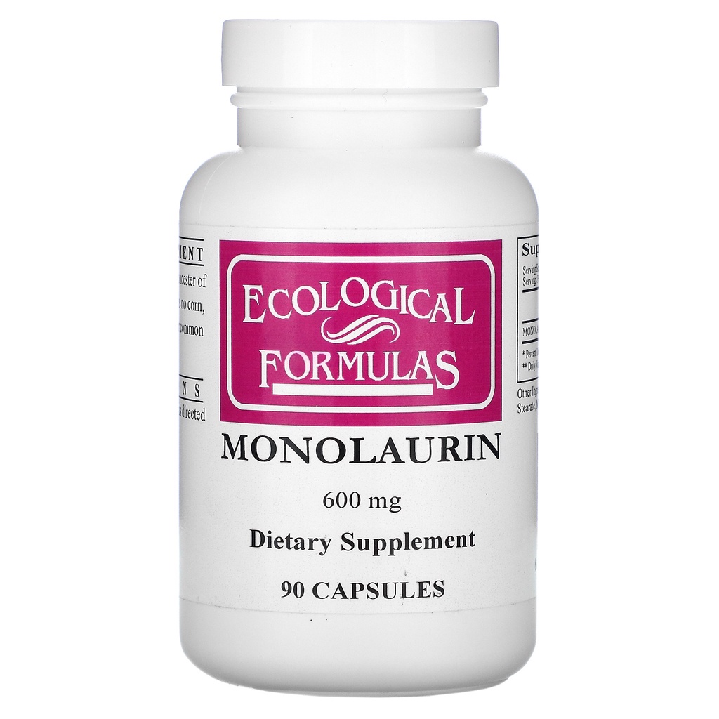 Jual Ecological Formulas, Monolaurin, 600 mg, 90 Capsules | Shopee ...