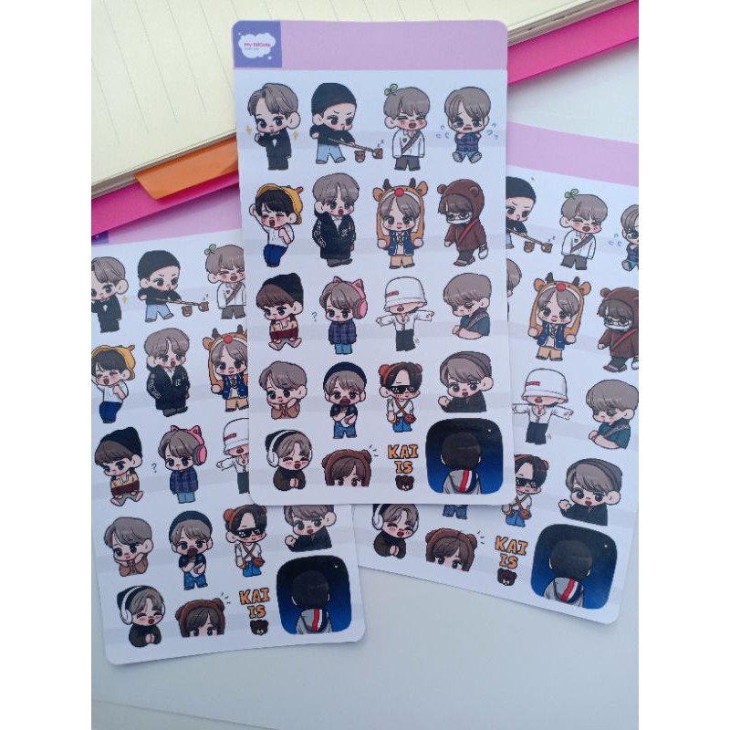 Jual (Isi 3 lembar)Stiker KAI EXO Sticker EXO KAI Sheet My StiCute Kai ...