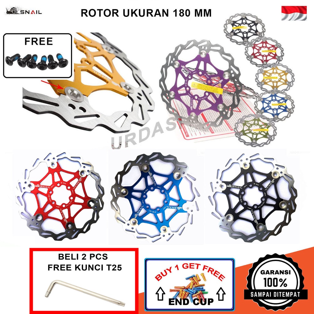 Jual Rotor 180mm Piringan Rem Cakram Sepeda Lipat Mtb Gunung 180 Snail ...