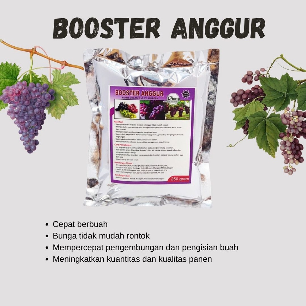 Jual Pupuk Booster Organik Anggur Pelebat Buah Anggur Pupuk Anggur