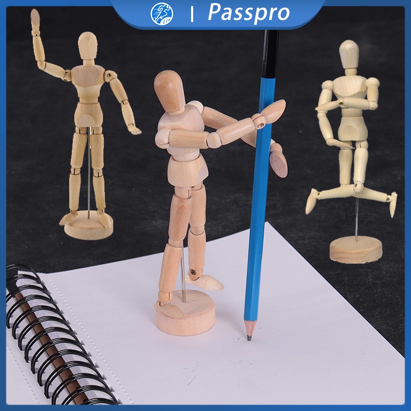 Jual Manekin Kayu Full Body Wooden Manikin / Action Figure Manekin - 4. ...