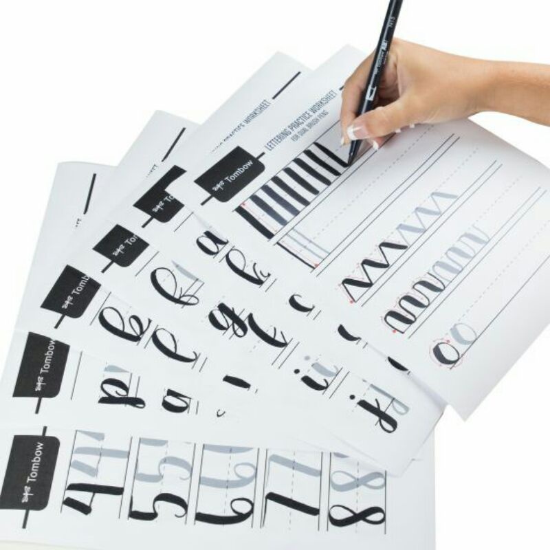 Jual HAND LETTERING WORKSHEETS PAPER PRACTICE TOMBOW / KERTAS BELAJAR ...