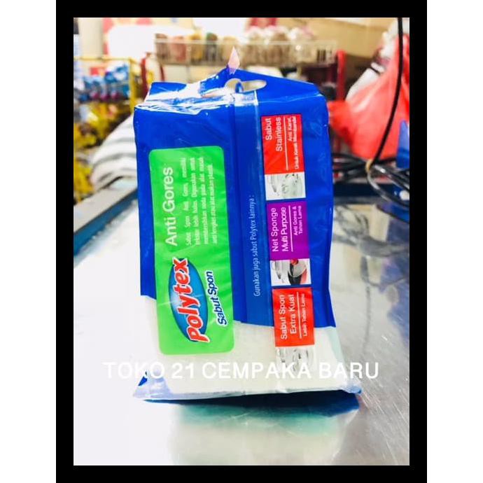 Jual Polytex Sabut Spon Anti Gores Lebih Halus | Sponge Spons Cuci ...