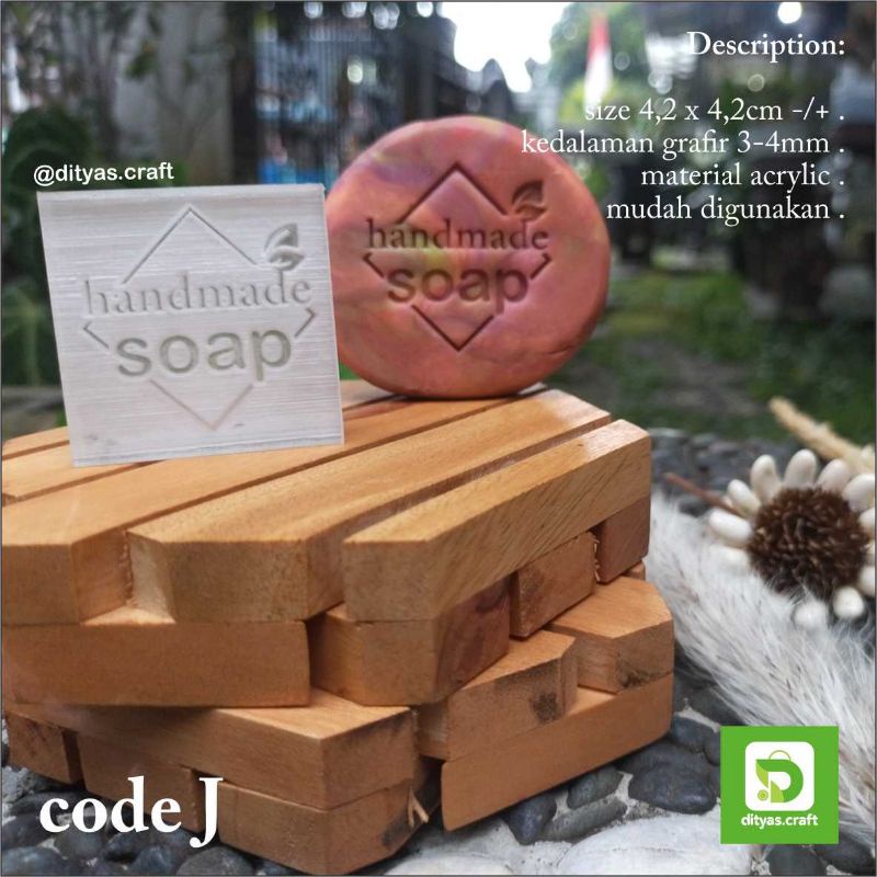 Jual soap stamp / stempel sabun / handmade soap code J | Shopee Indonesia