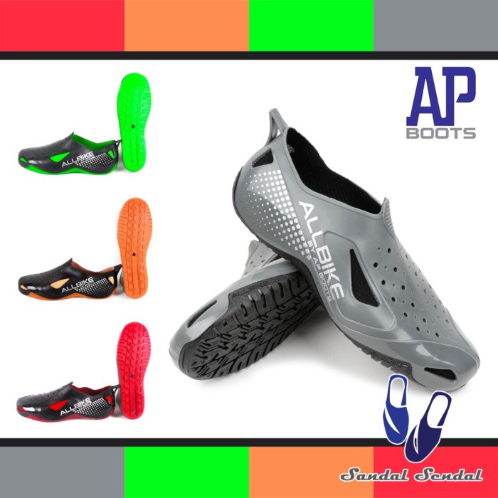 Jual Sepatu Bikers AP BOOTS ALLBIKE - Fashion Karet Lokal Anti Air ...