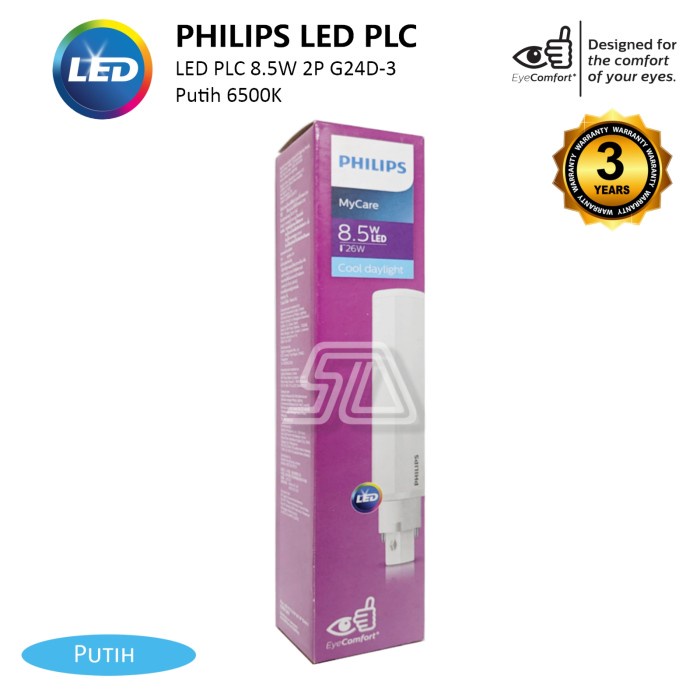 Jual Lampu Philips LED PLC 8.5W 865 2P G24d-3 Putih | Shopee Indonesia