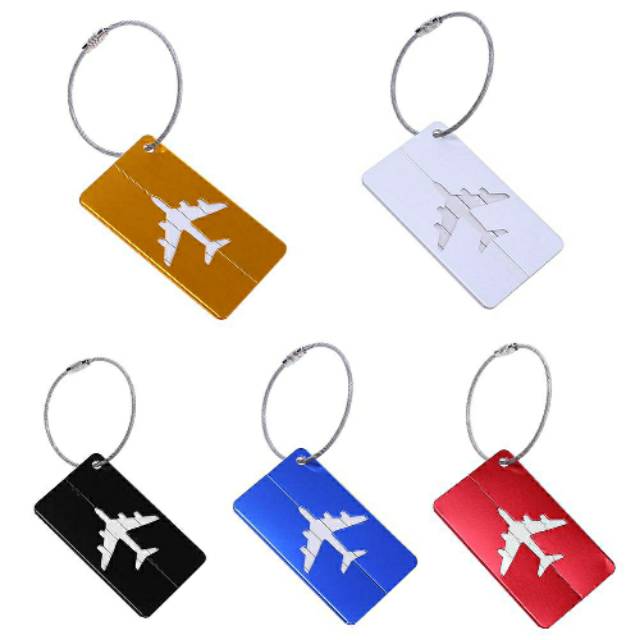 Jual Alumunium luggage tag bag tag gantungan koper aluminum besi ...
