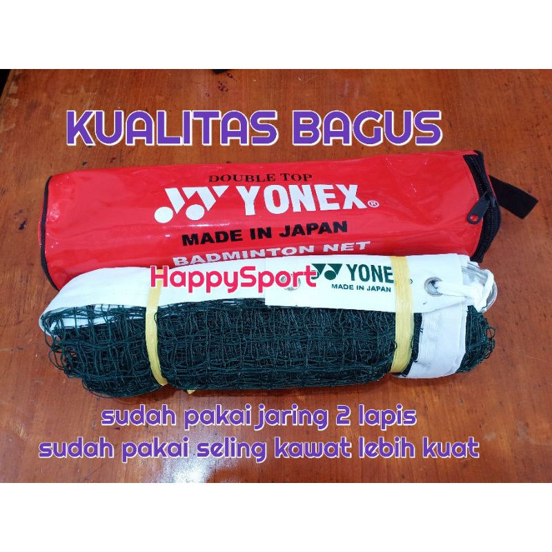 Jual NET BADMINTON YONET DOUBLE TOP JARING 2 LAPIS SUDAH SELING KAWAT ...