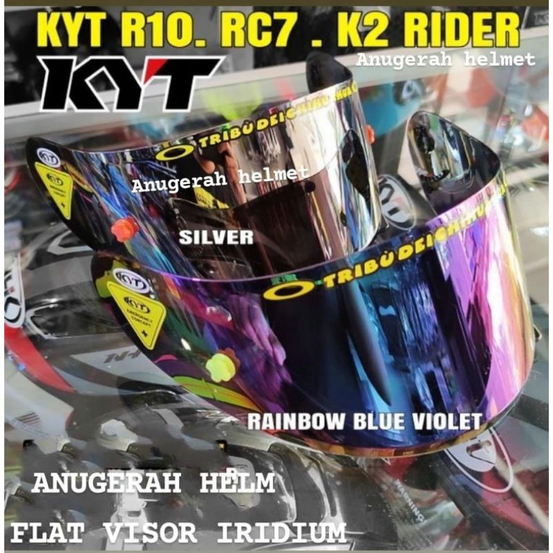 Jual KACA FLAT VISOR HELM KYT R10 KYT RC7 KYT K2R KYT K2 RIDER | Shopee ...