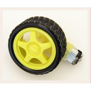 Jual motor gearbox 6v 200 rpm + roda kuning | Shopee Indonesia