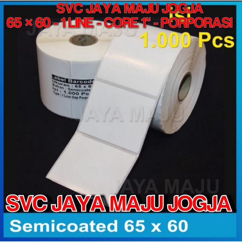 Jual 65 X 60 SEMICOATED - 1 LINE - FACE OUT - ISI 1.000 PCS || CORE 1" || LABEL BARCODE PAKAI ...