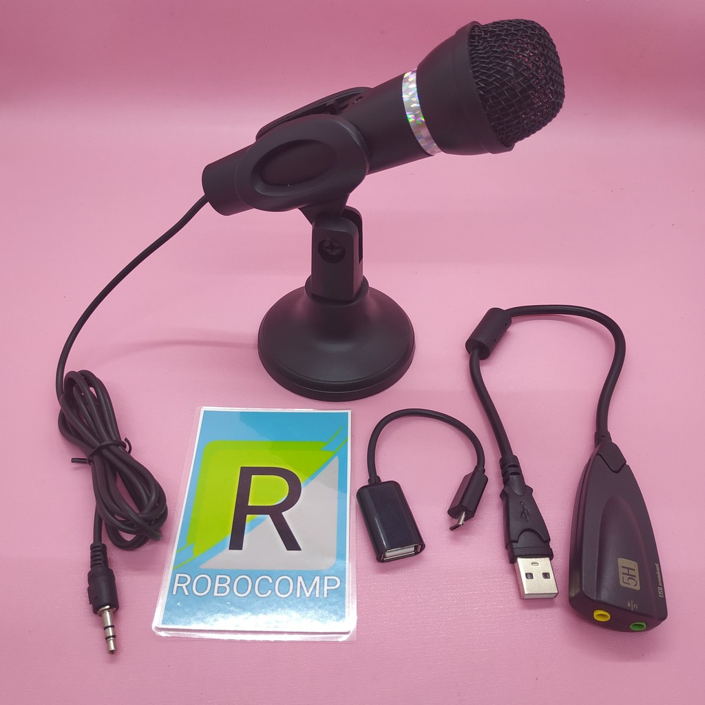 Jual MICROPHONE HP PC LAPTOP SUARA SUPER JERNIH PLUS STAND MIC, USB ...