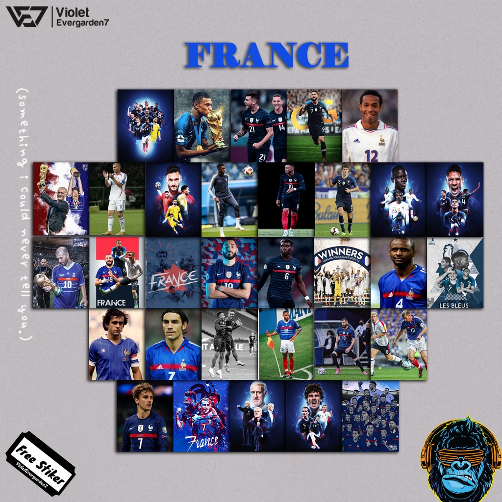 Jual POSTER FRANCE / FOOTBALL/ WORLD CUP / FREE STICKER/ FREE CUSTOM ...