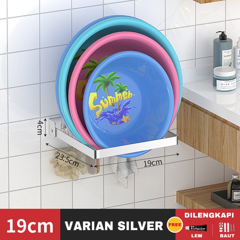 Jual Dejavu Rak Tutup Panci Dinding Tempel Stainless Steel Rak Westafel ...