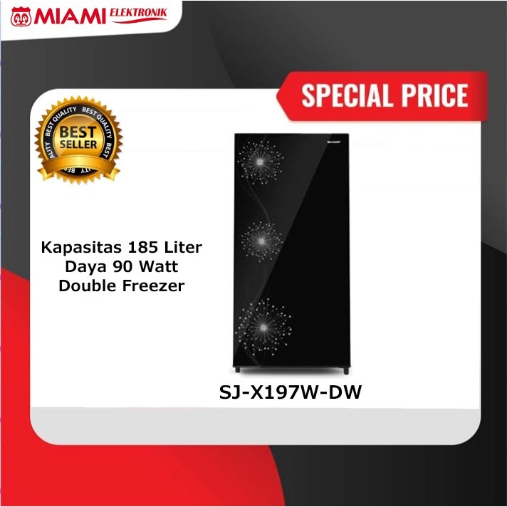 Jual Sharp SJ-X197W-DW / SJX197WDW Lemari Es 1 Pintu Double Freezer | Shopee Indonesia