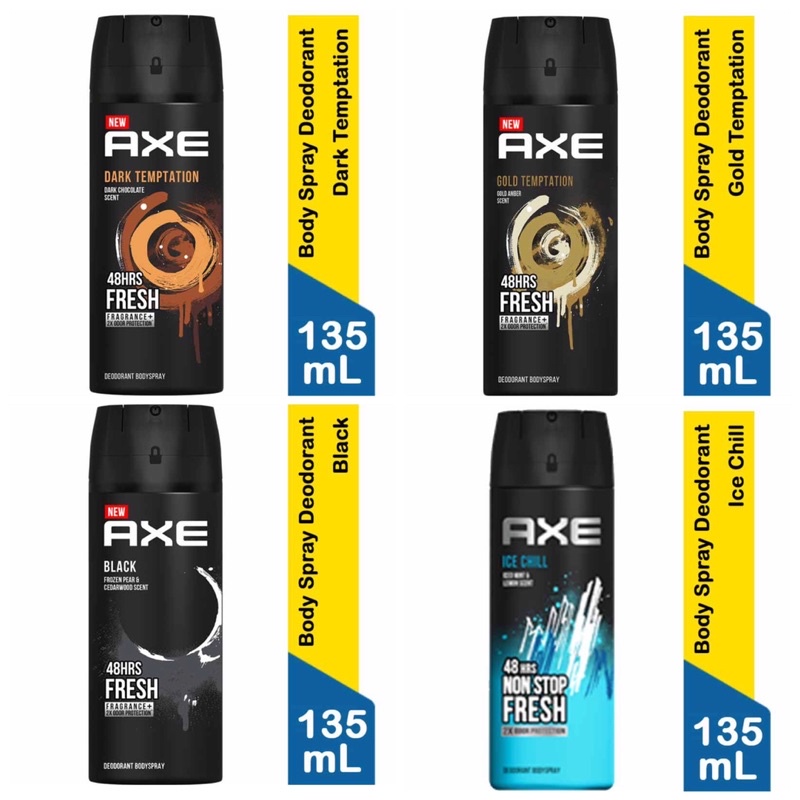Jual Axe Body Spray Depdorant All Varian Kemasan Baru 135 Ml | Shopee ...