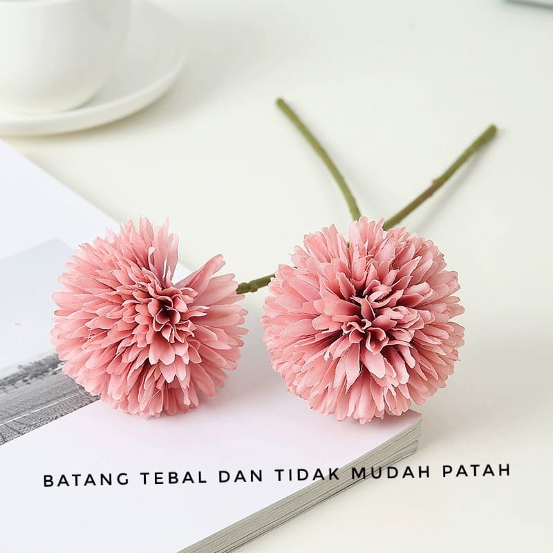 Jual [NEW] Bunga Pom Pom Bunga Artificial Pompom Bunga Dandelion Bulat ...