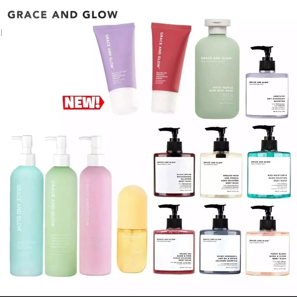 Jual GRACE AND GLOW BODY CARE SERIES BODY WASH - BODY SERUM | Shopee ...