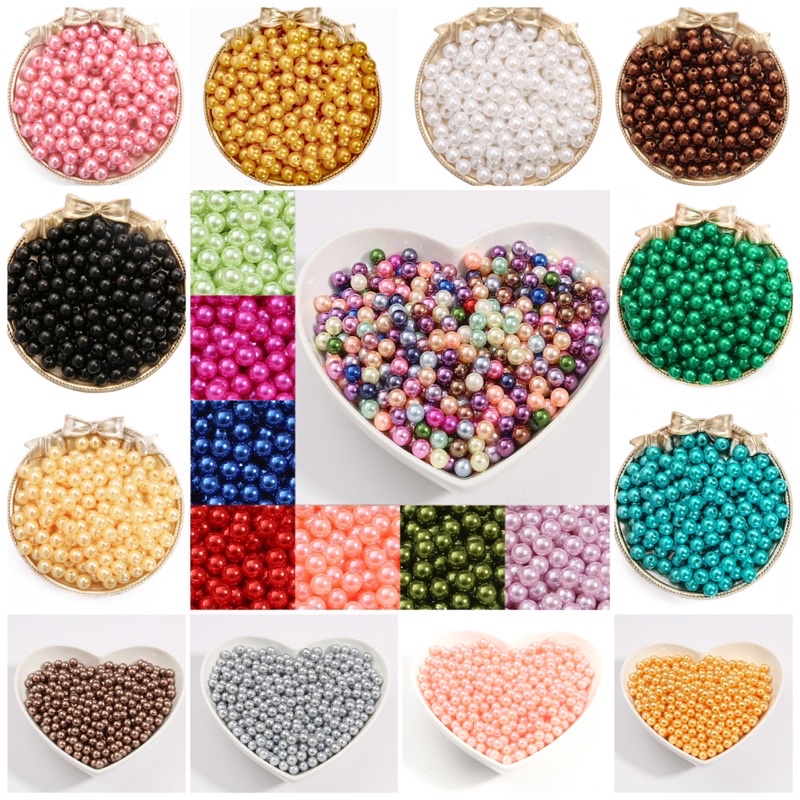 Jual Mutiara Ringan 6mm 35gram - Mutiara Plastik - Mutiara 6mm - Abs ...