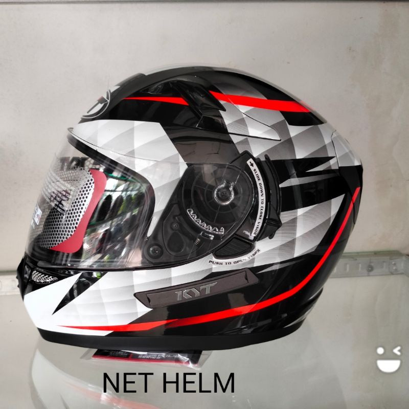 Jual KYT K2 RIDER DIAMOND BLACK/WHITE ORIGINAL KYT K2 RIDER | Shopee ...