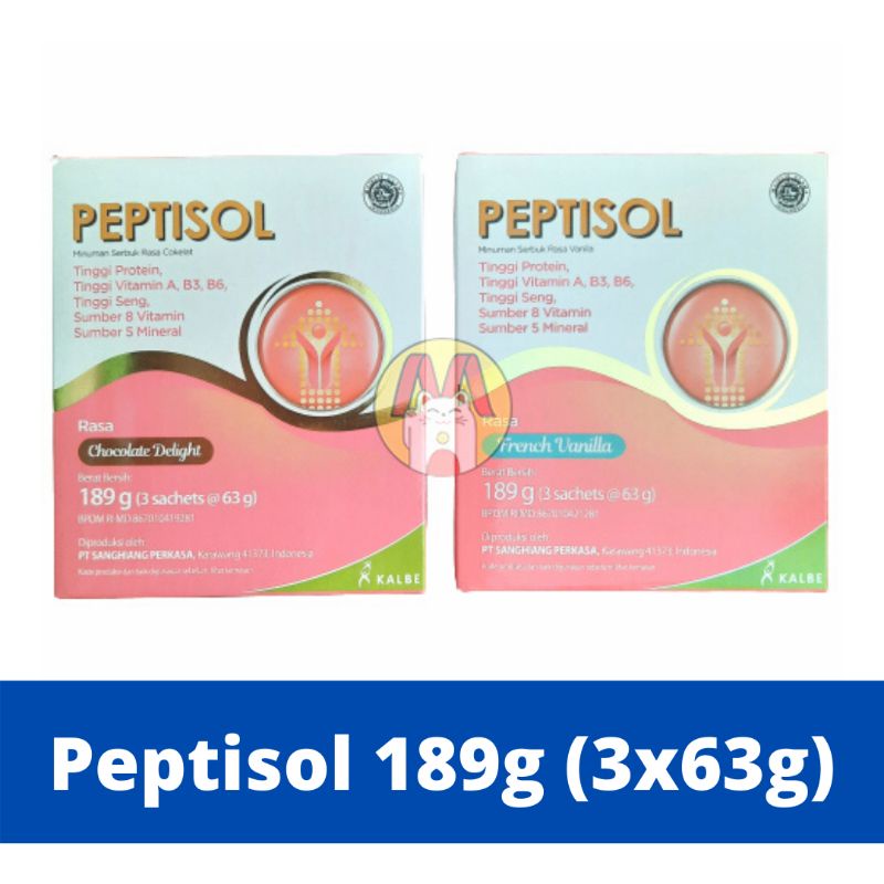 Jual Peptisol 189g (3x63g) Susu Tinggi Protein & Sumber Vitamin bagus ...