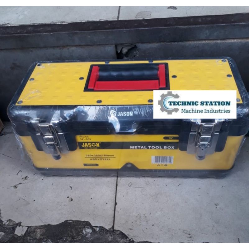 Jual TOOL BOX 2 susun pvc & steel kuning 15" JASON | Shopee Indonesia