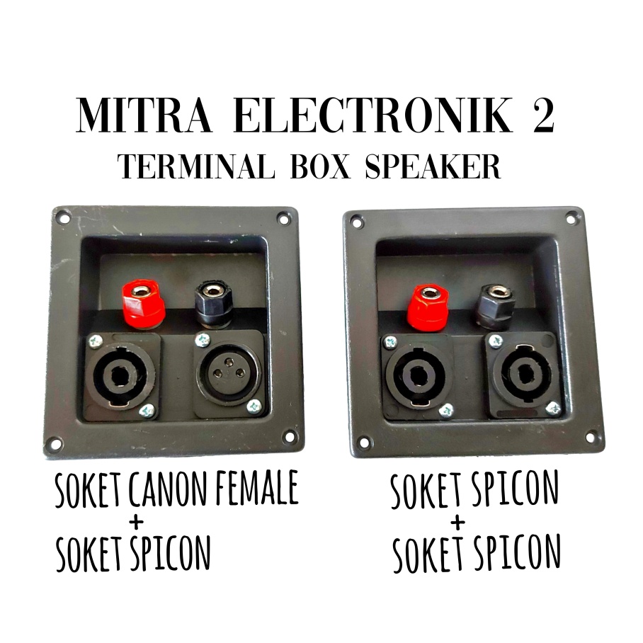 Jual TERMINAL BOX SPEAKER PLUS BINDING POS PLUS SOKET SPICON DAN SOKET ...