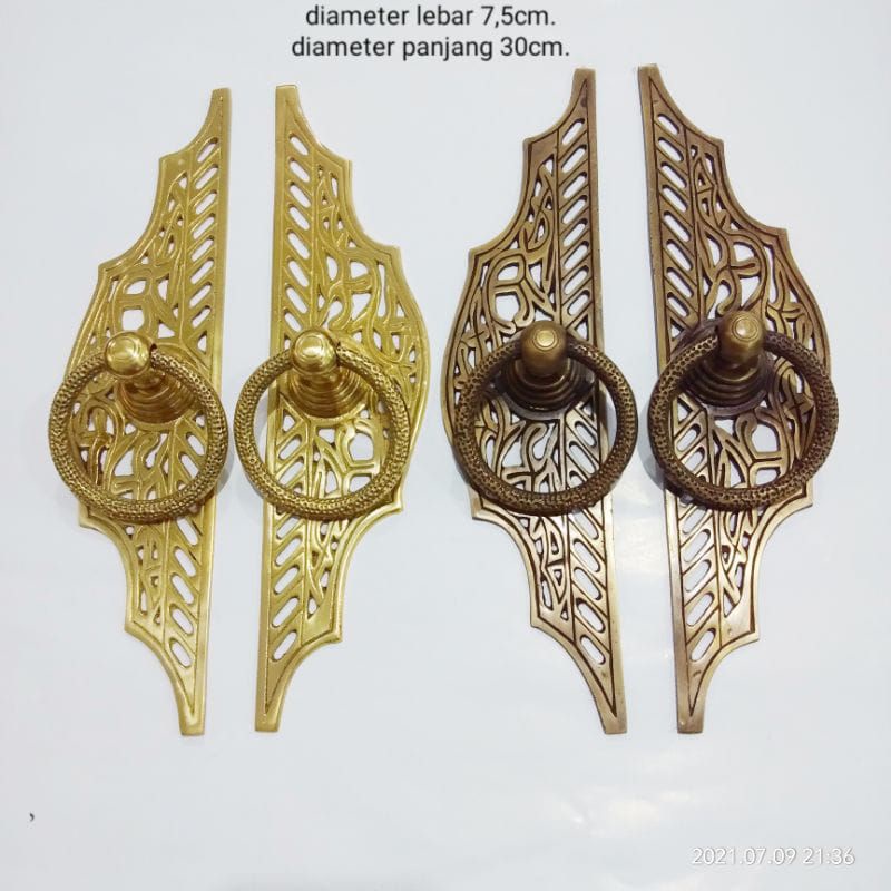 Jual Handel Pintu / Gagang Pintu Rumah Pagar Kuningan Gebyok Antik ...