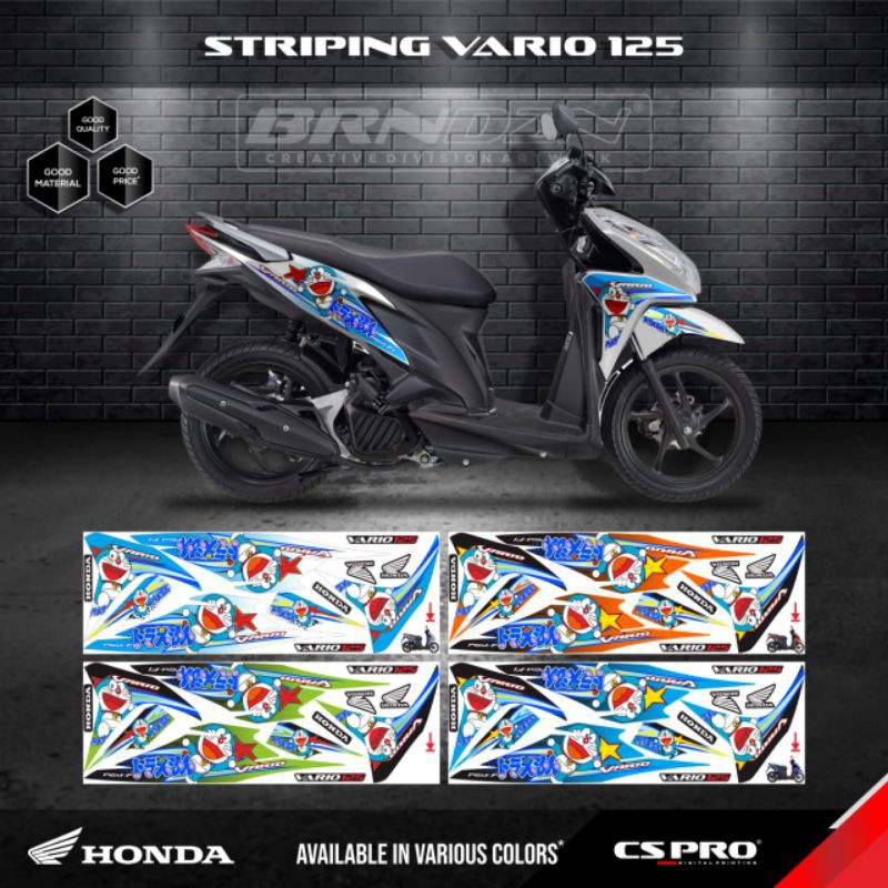 Jual STRIPING / STICKER LIS BODY MOTOR VARIO 125 DORAEMON | Shopee Indonesia