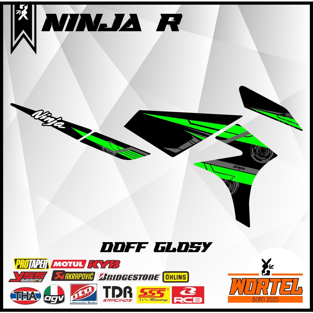 Jual Striping Hologram Ninja R-Stiker Decal Motor Ninja R Simpel Elegan ...