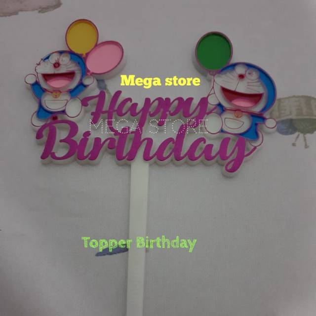 Jual Topper Happy birthday/Topper doraemon/Hiasan kue | Shopee Indonesia