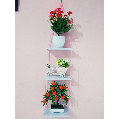 Jual rak&rak gantung dingding serbaguna model tali gantung 3 susun ...