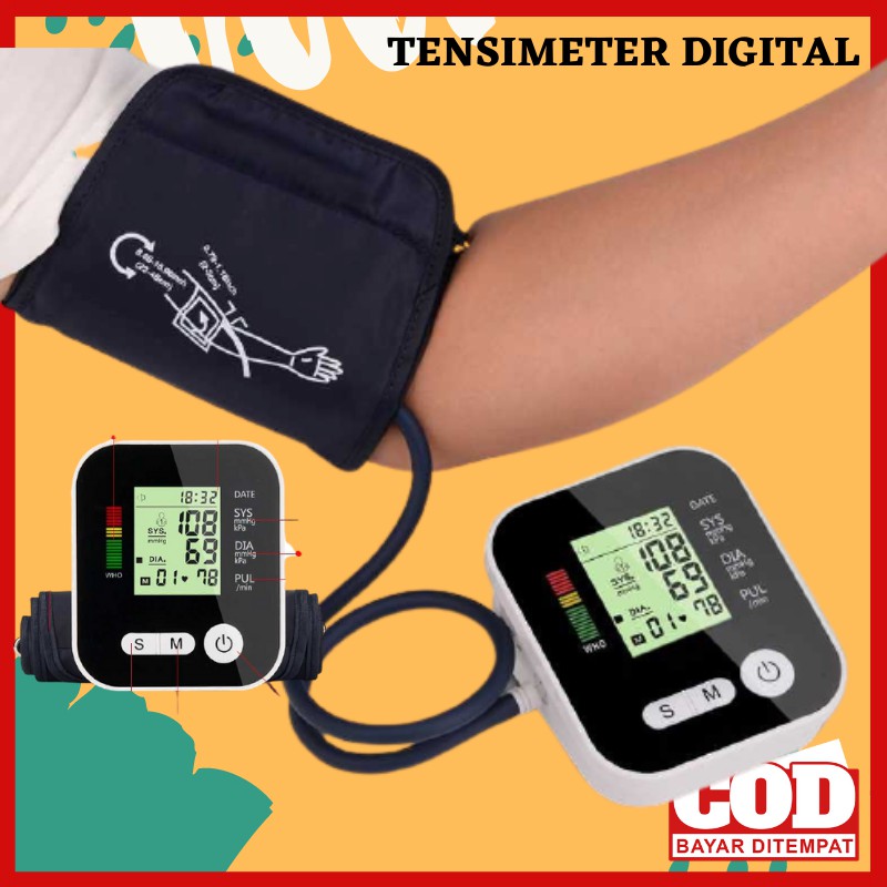 Jual Tensimeter Digital Tensi Meter Monitor LCD Alat Tensi Darah ...