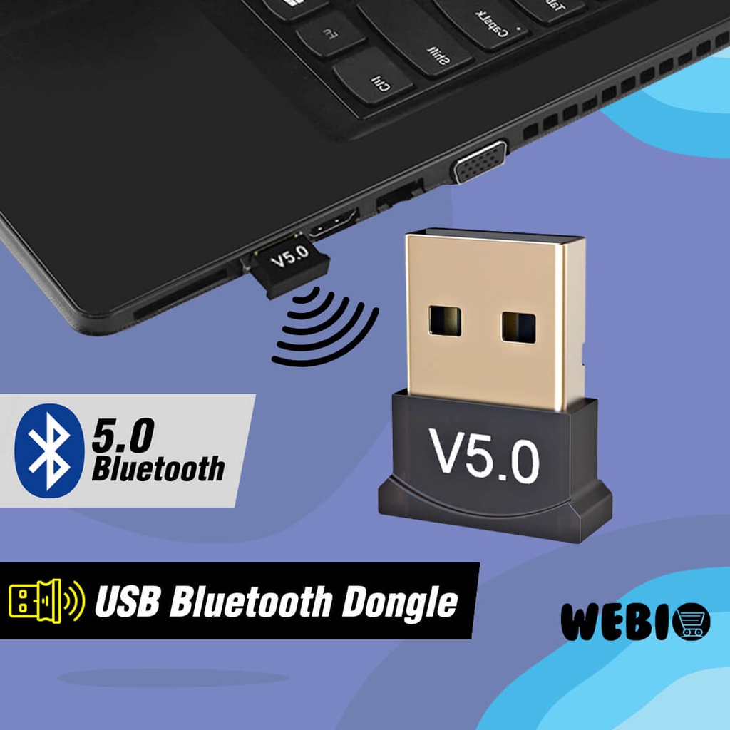 Jual USB Bluetooth Adapter 5.0 Dongle Wireless Receiver PC Laptop ...