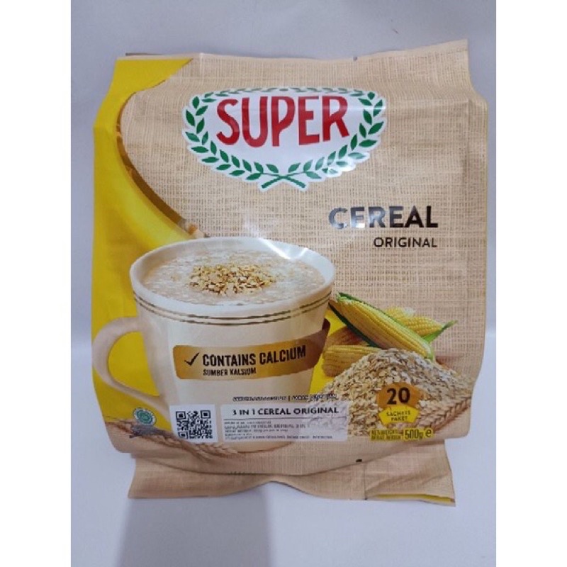 Jual Super Cereal 3in1 Original 20 Sachet - Super Instant Cereal ...