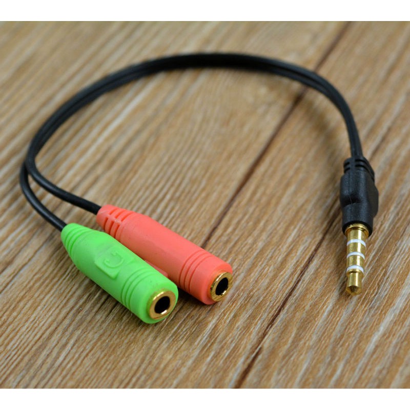 Jual Cable Converter Jack 3.5mm to Dual Jack 3.5mm female from Headset ...