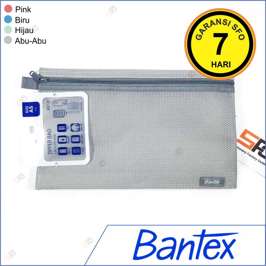 Jual Zipper Bag A5 Bantex 8107 - 240 x 170 mm - SFO Semarang Official ...