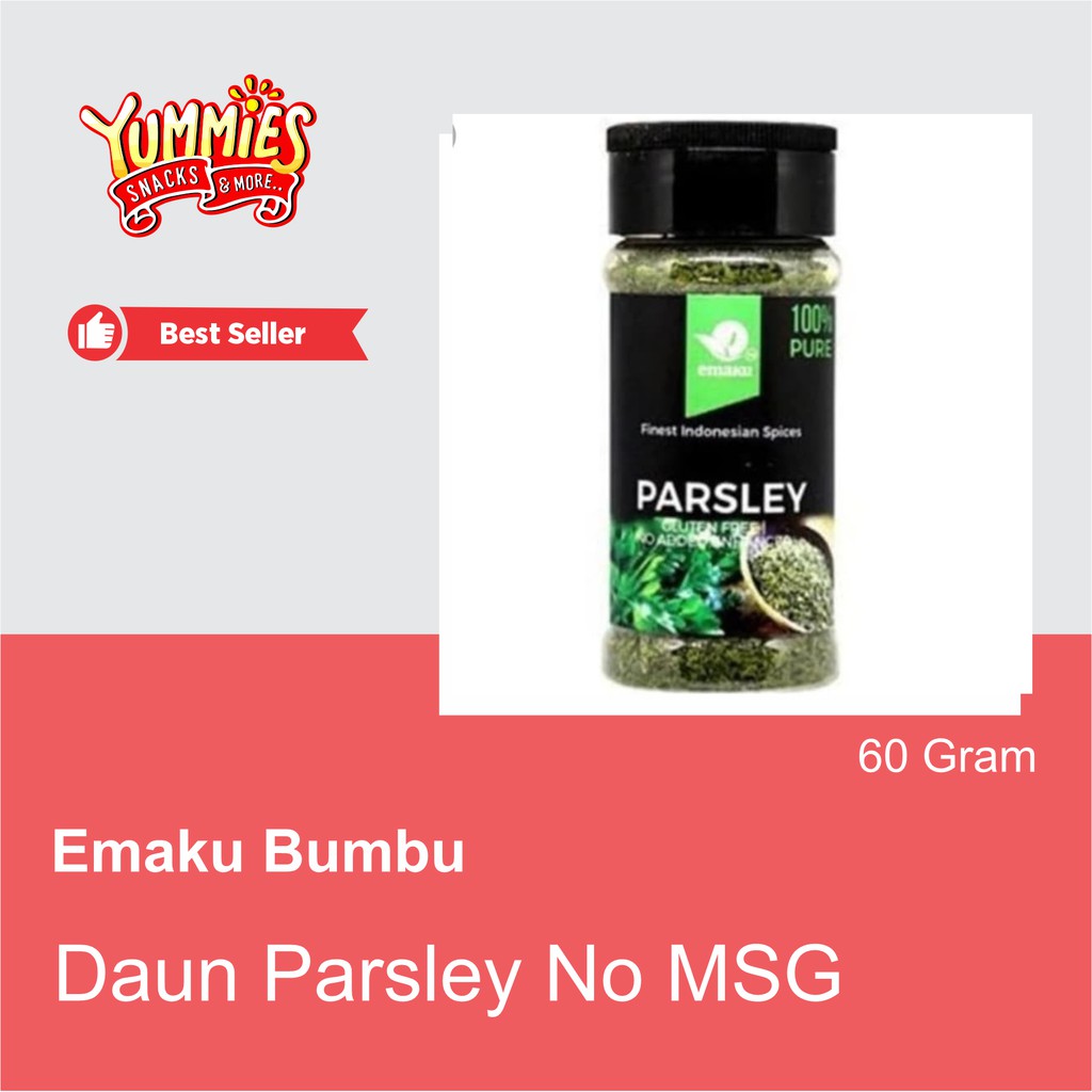 Jual Emaku Bumbu Tabur Daun Parsley Dried Perteseli Kering 60 gr Halal ...