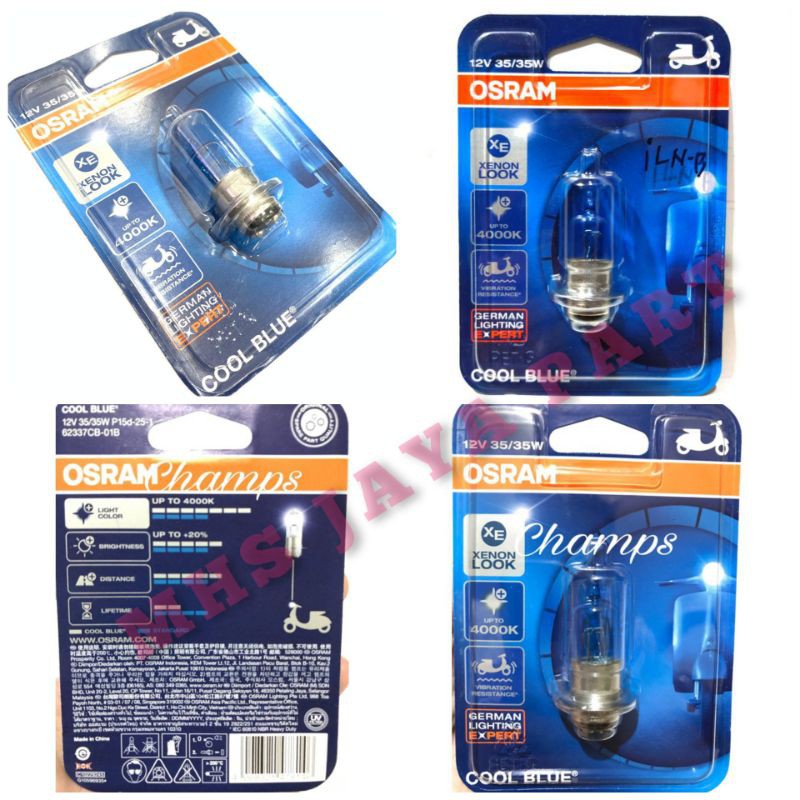 Jual BOHLAM DEPAN HALOGEN OSRAM COOL BLUE MOTOR BEBEK & MATIC ((( COOL BLUE KUL BLUU))) | Shopee ...