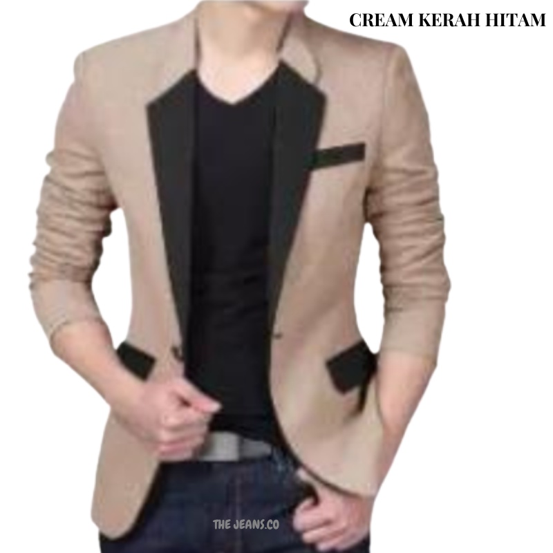 Jual Jas Blezer Pria/ Blazer Cowok Korea/ Semi Jas Pria Keeren/ Blazer ...