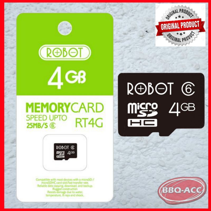 Jual Robot Memory Card 4GB Kelas 6 Micro SD TF Card Kartu Memori ...