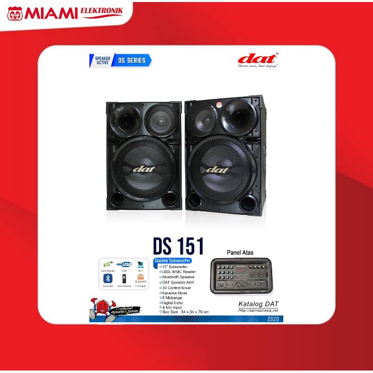 Jual DAT DS - 151 Speaker Aktif Pasif 15 Inch | Shopee Indonesia