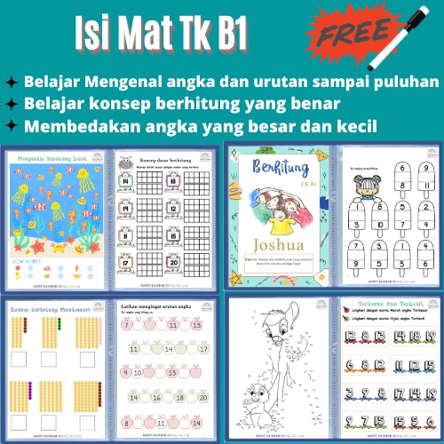 Jual Buku Belajar Matematika Berhitung Anak Pra TK Paud SD - Math ...