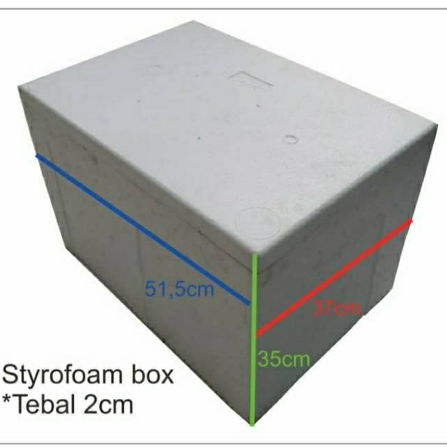 Jual Styrofoam box / gabus box Ukuran luar 51.5x37x35cm (pengiriman ...